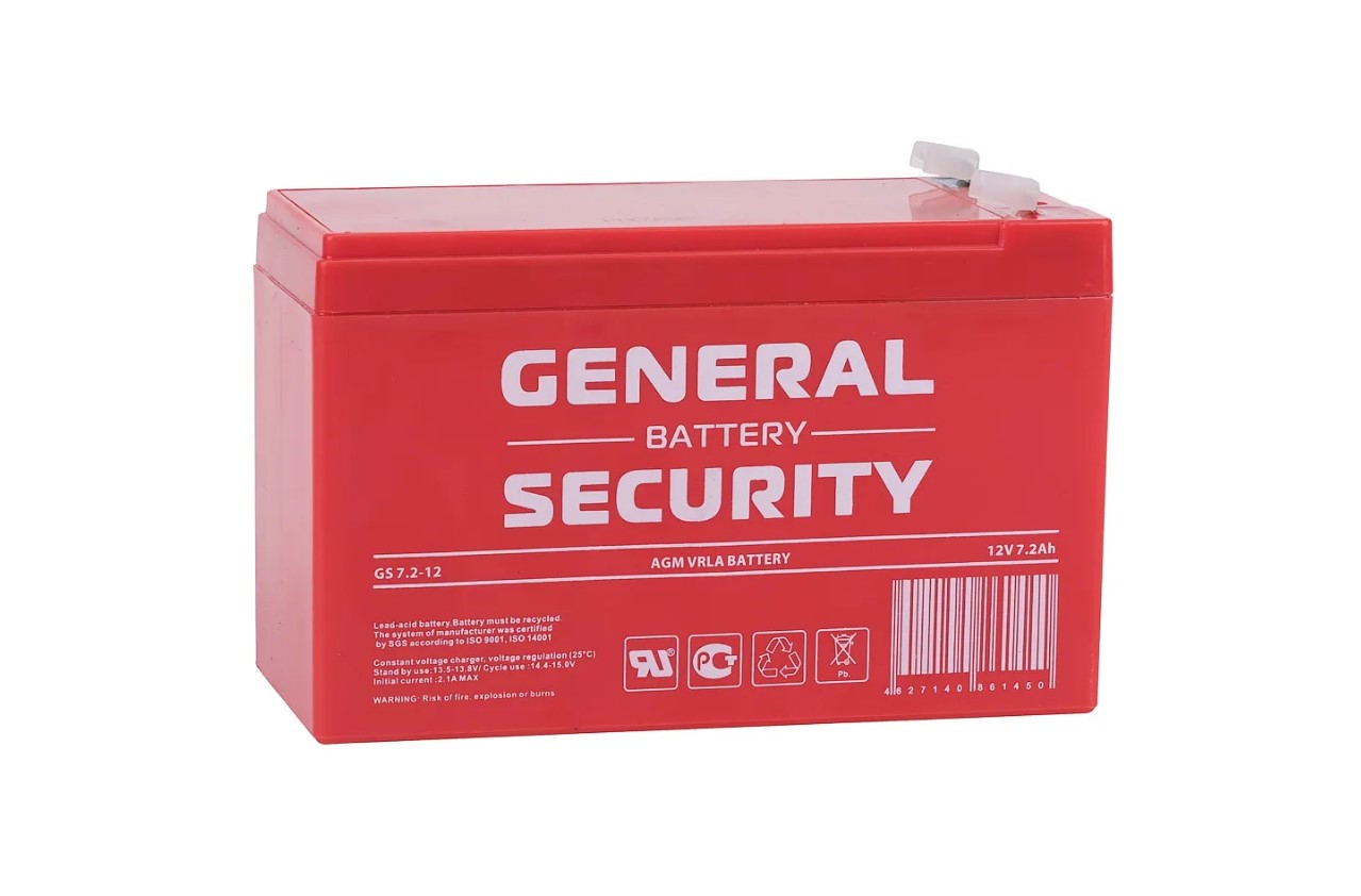 Аккумулятор для ИБП General Security 7.2 А/ч 12 В