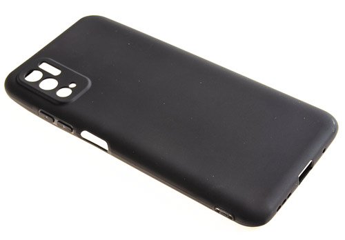 Силиконовый чехол TPU Case матовый для Xiaomi Poco M3pro черный