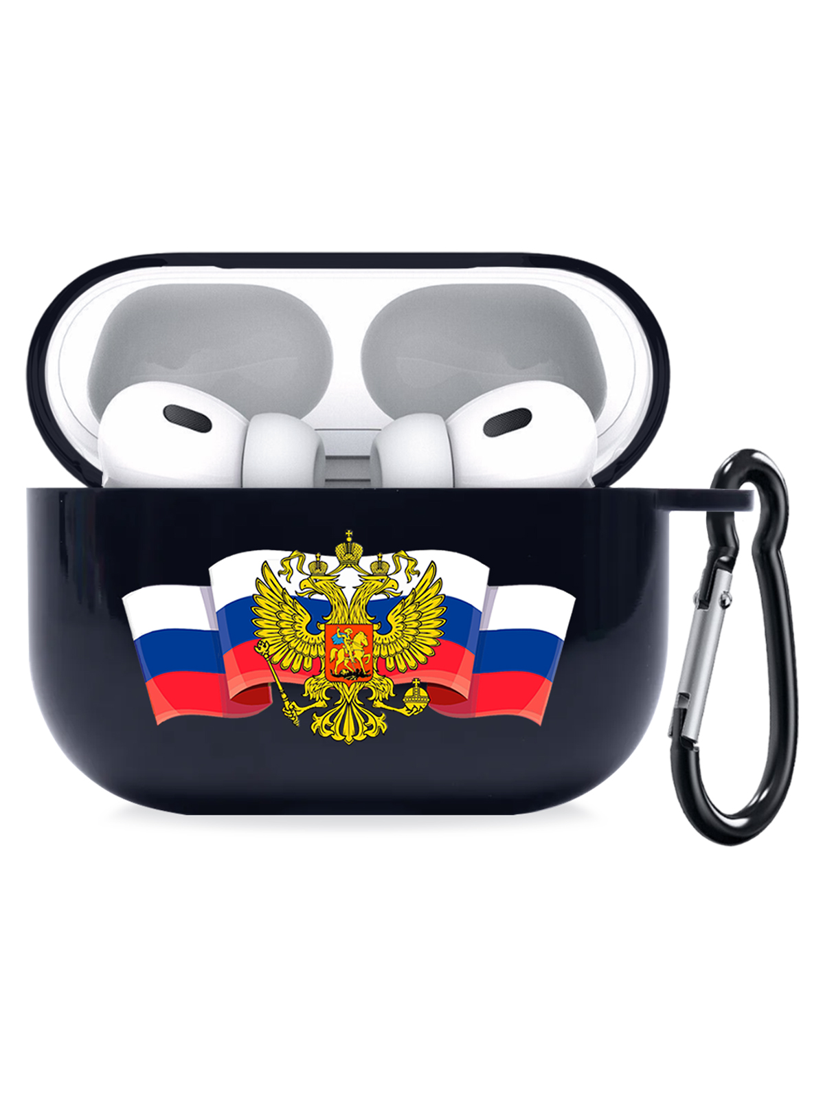 Чехол SignumCase для Apple AirPods Pro 2 Герб России темно-синий