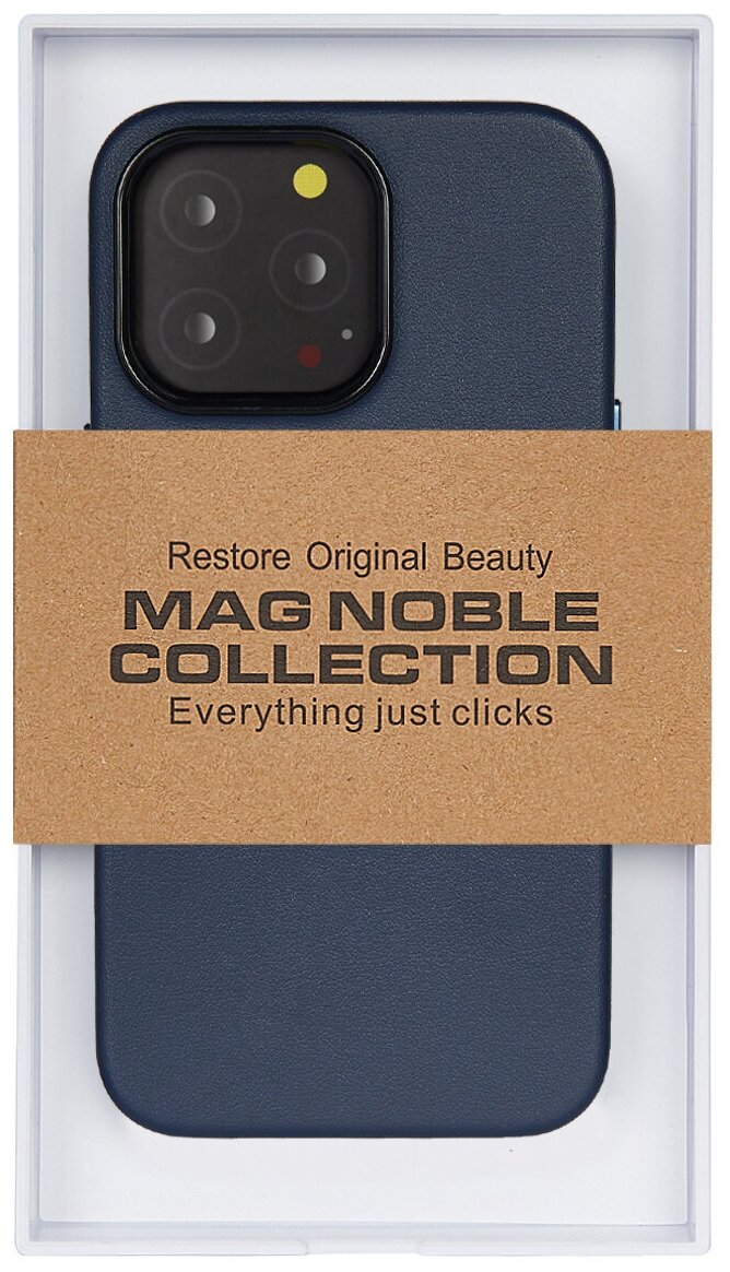 Чехол с MagSafe для iPhone 13 MAG NOBLE COLLECTION — Темно Синий