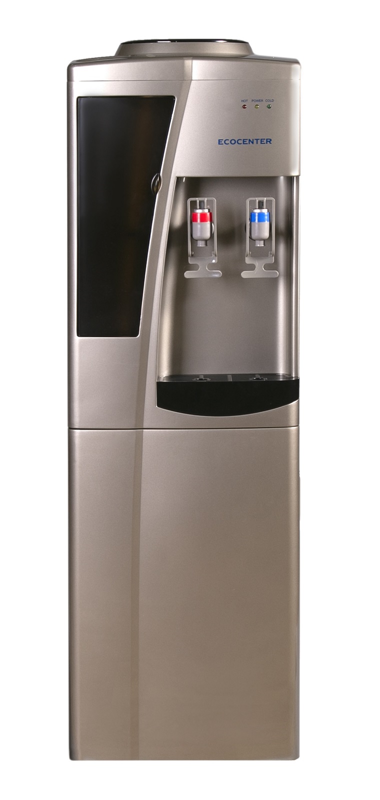 Кулер (диспенсер) ECOCENTER S-F30F с холодильником, серо-бежевый металлик