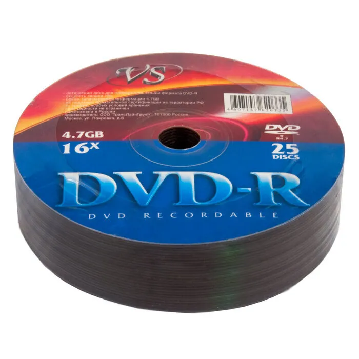Диск VS DVD-R 4.7 Gb Shrink 25 шт