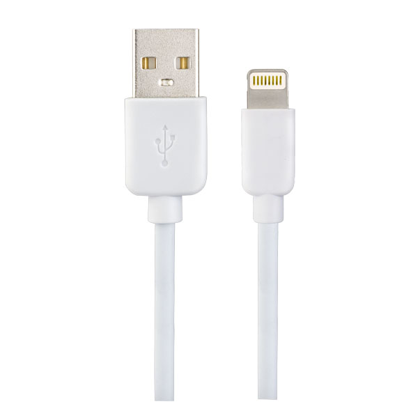 Кабель Perfeo для iPhone, USB - 8 PIN (Lightning), белый, длина 1 м., бокс (I4604)