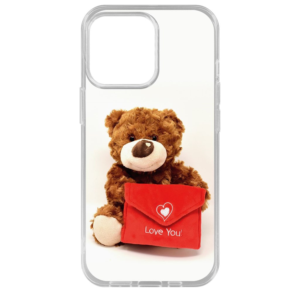 Чехол-накладка Krutoff Clear Case Медвежонок тебя любит для iPhone 14 Pro Max