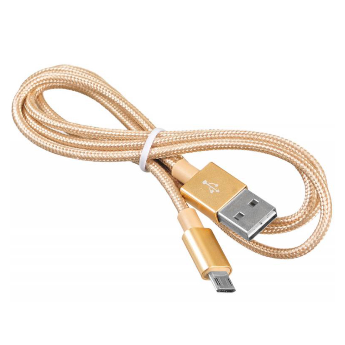 Кабель Buro Reversible Braided BHP MICROUSB 1M BRAIDED micro USB B (m) USB A(m) 1м Gold