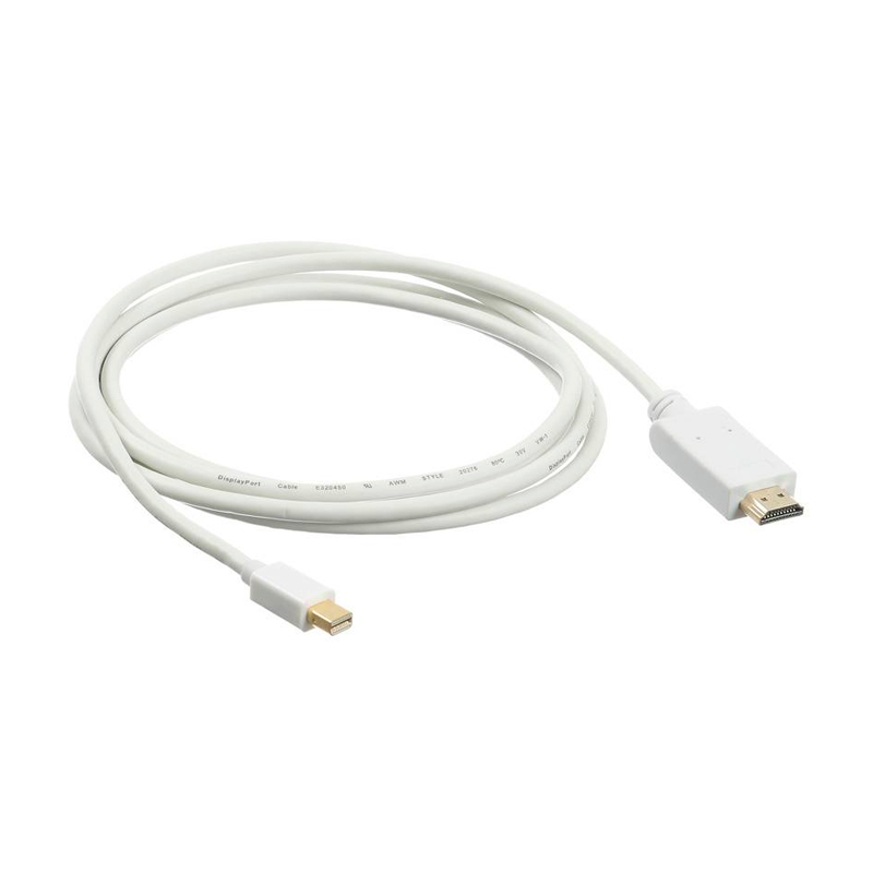 Кабель Buro 1.2v miniDisplayport (m)/HDMI (m) 2м White