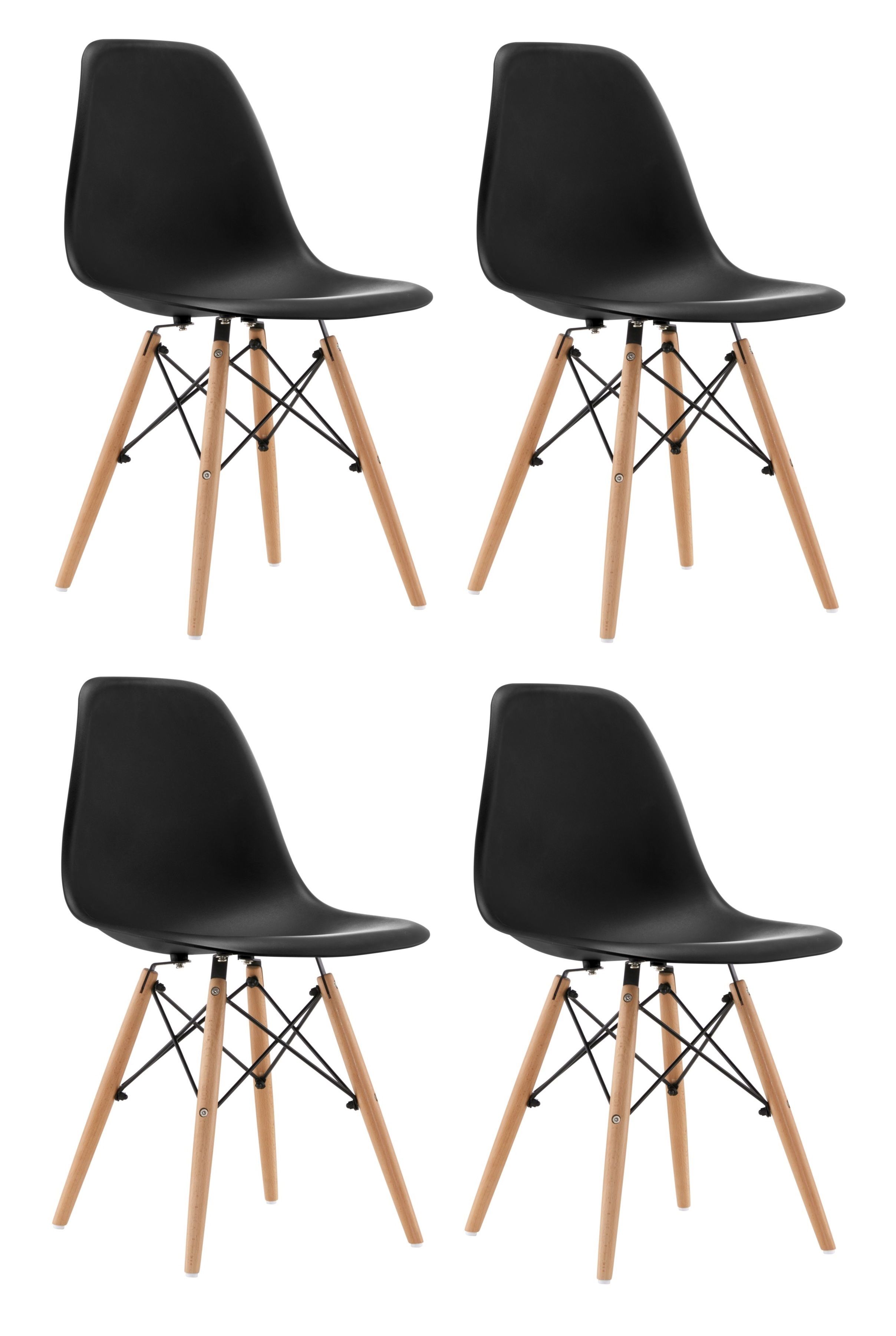 Комплект стульев 4 шт. BORTEN M075BK-4, black