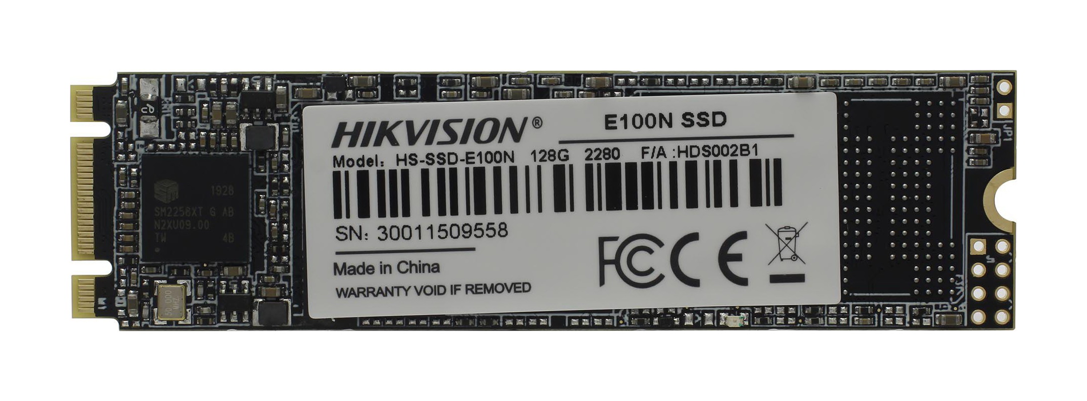 SSD накопитель Hikvision E100N M.2 2280 128 ГБ (HS-SSD-E100N/128G)