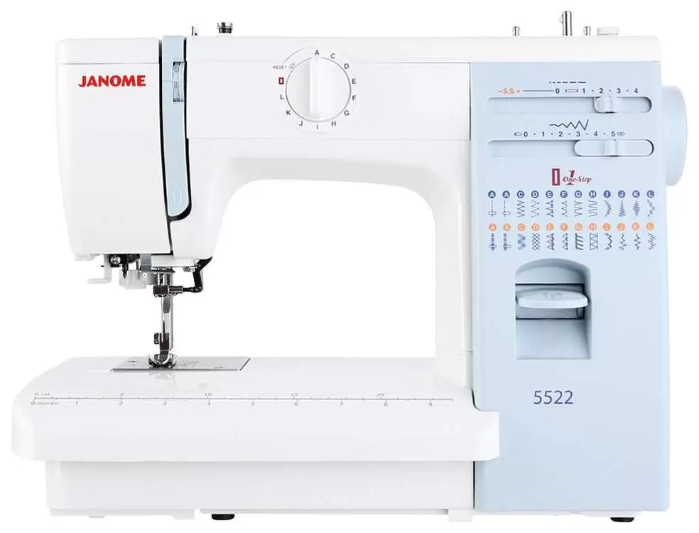 Швейная машина JANOME 5522 белый, серый