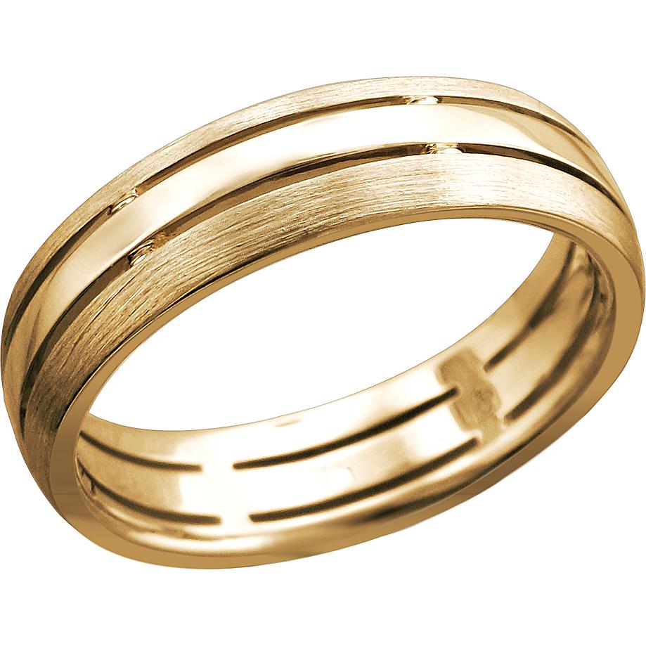Кольцо обручальное из желтого золота р. 20,5 Эстет 01О030453