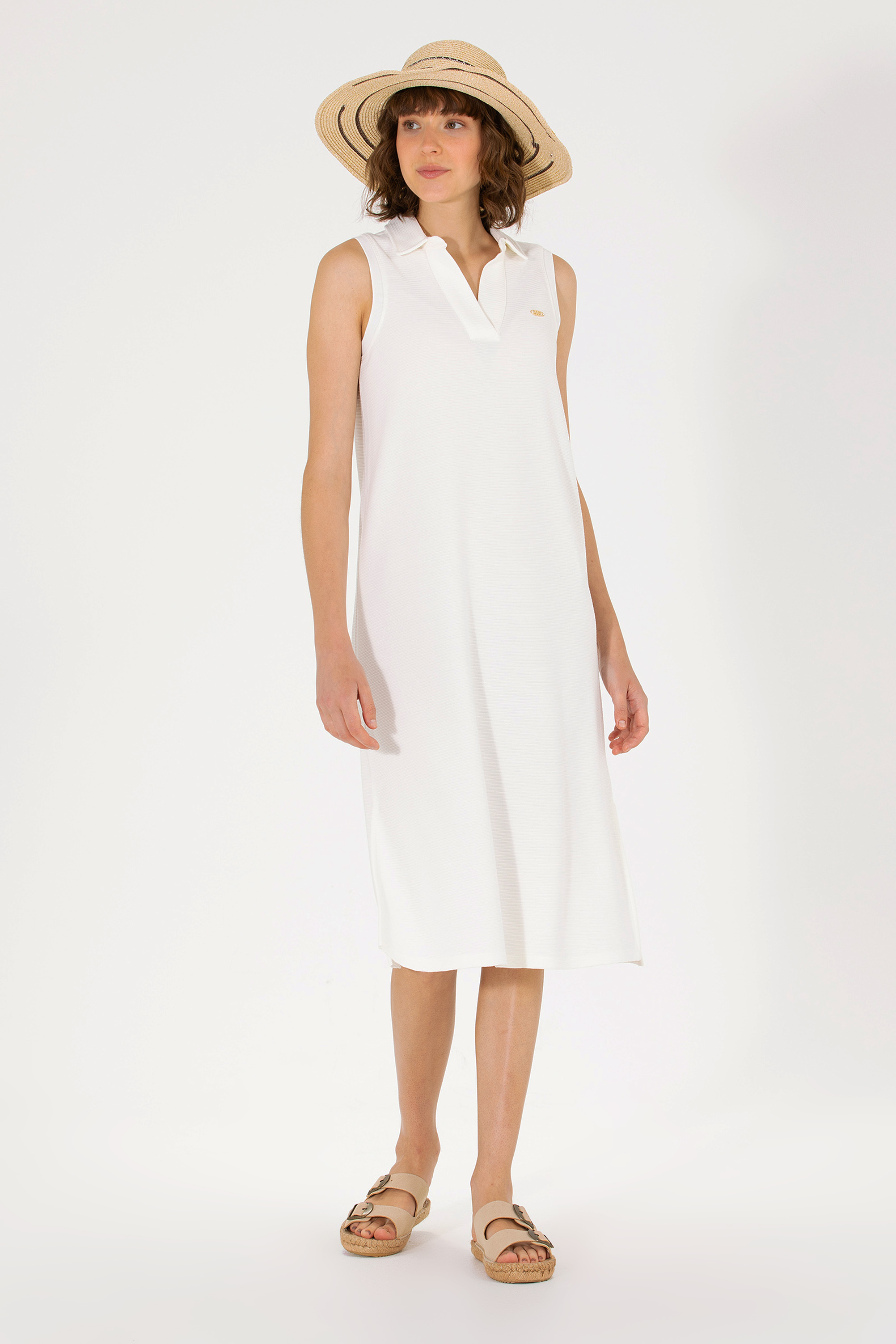 Платье женское U.S. POLO Assn. G082SZ075-000-1574390-MAGE белое XL