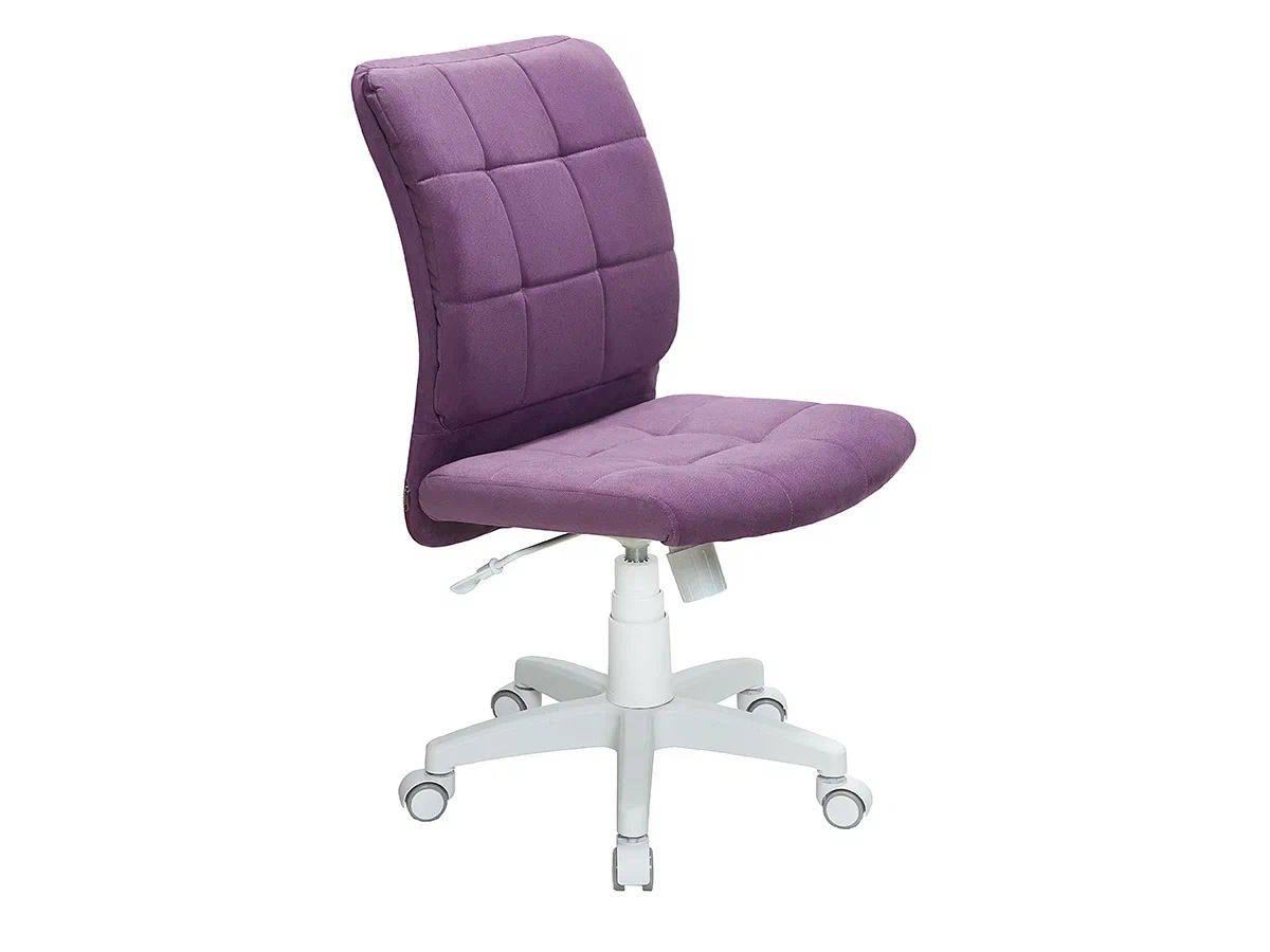 Детское компьютерное кресло Кресловъ КР-555, белый пластик, фиолетовое