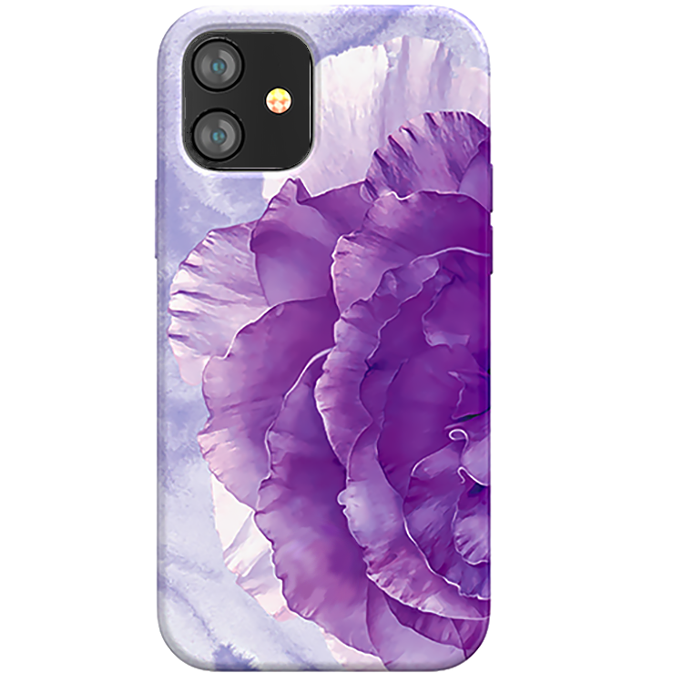 Чехол PQY Peony для iPhone 12 Mini Фиолетовый PQY Kingxbar IP 12 Mini Peony Series-Purple
