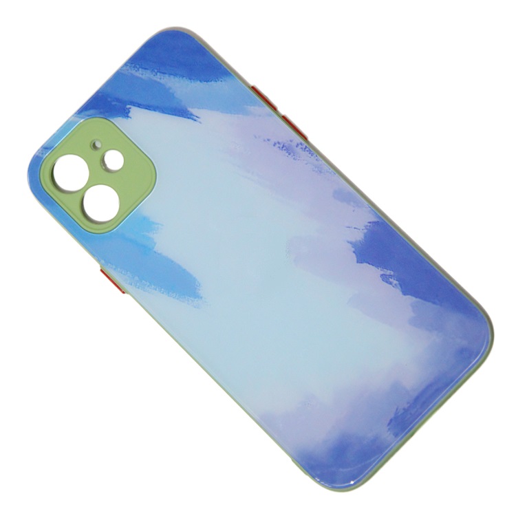 Чехол iPhone 12 силиконовый ART №1 <синий>