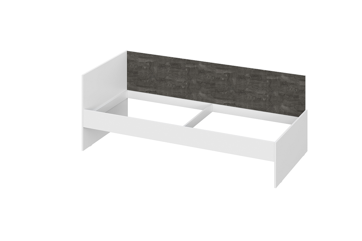 Кровать-диван SV-Мебель "Анри", Белый текстурный/Железный камень