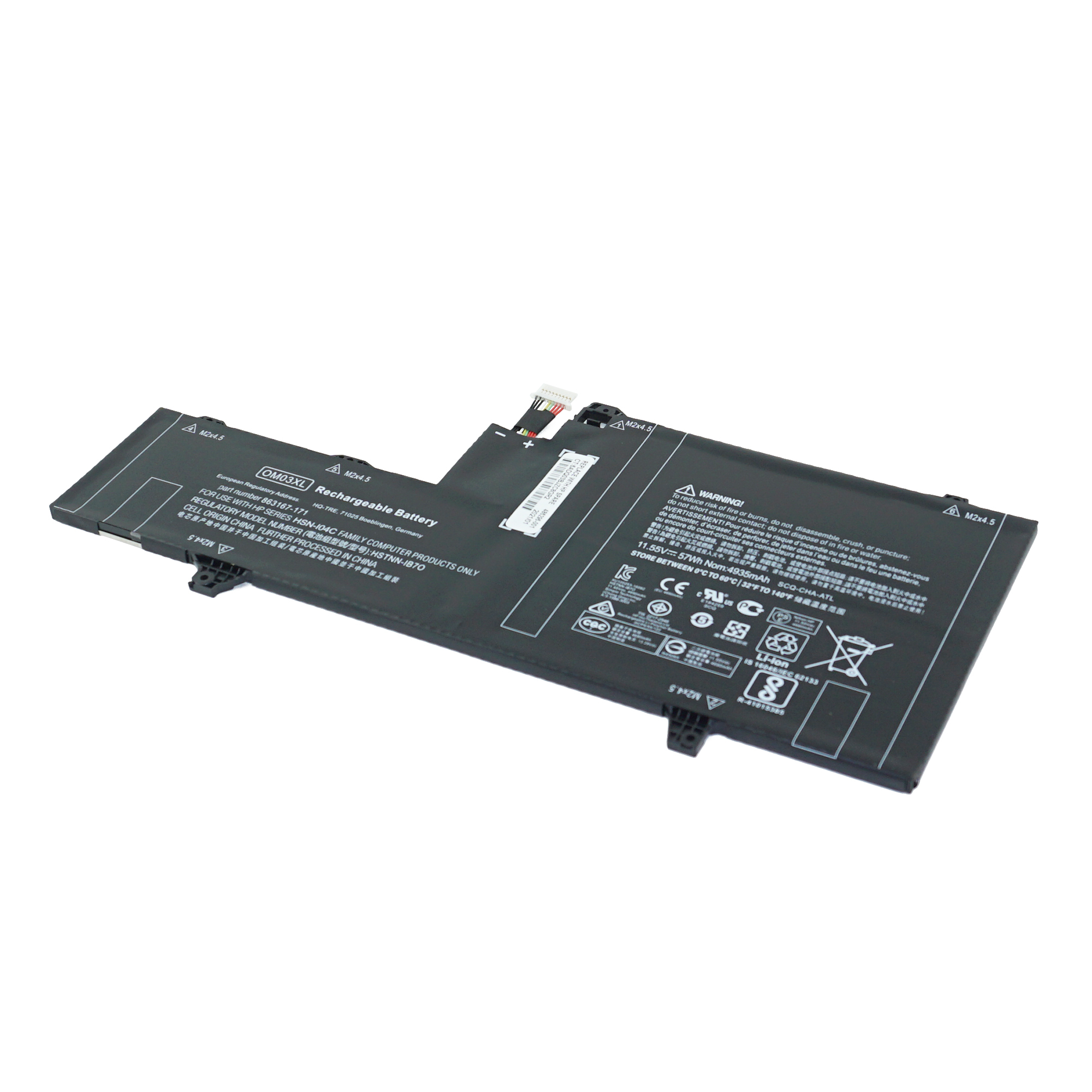 Аккумулятор OM03XL для HP EliteBook X360 1030 G2 863280-855, HSN-I04C