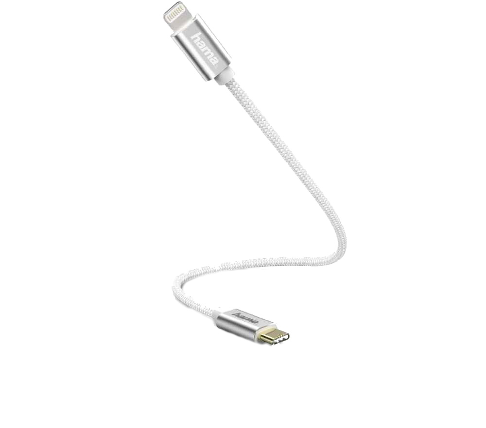 Кабель Hama 0,2 м Lightning USB Type-C  White (00187209)