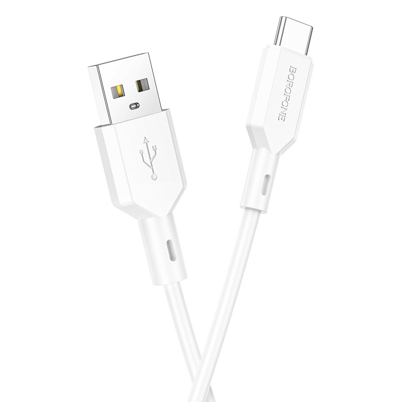 Дата-кабель USB 3.0A для Type-C Borofone BX70 ПВХ 1м White