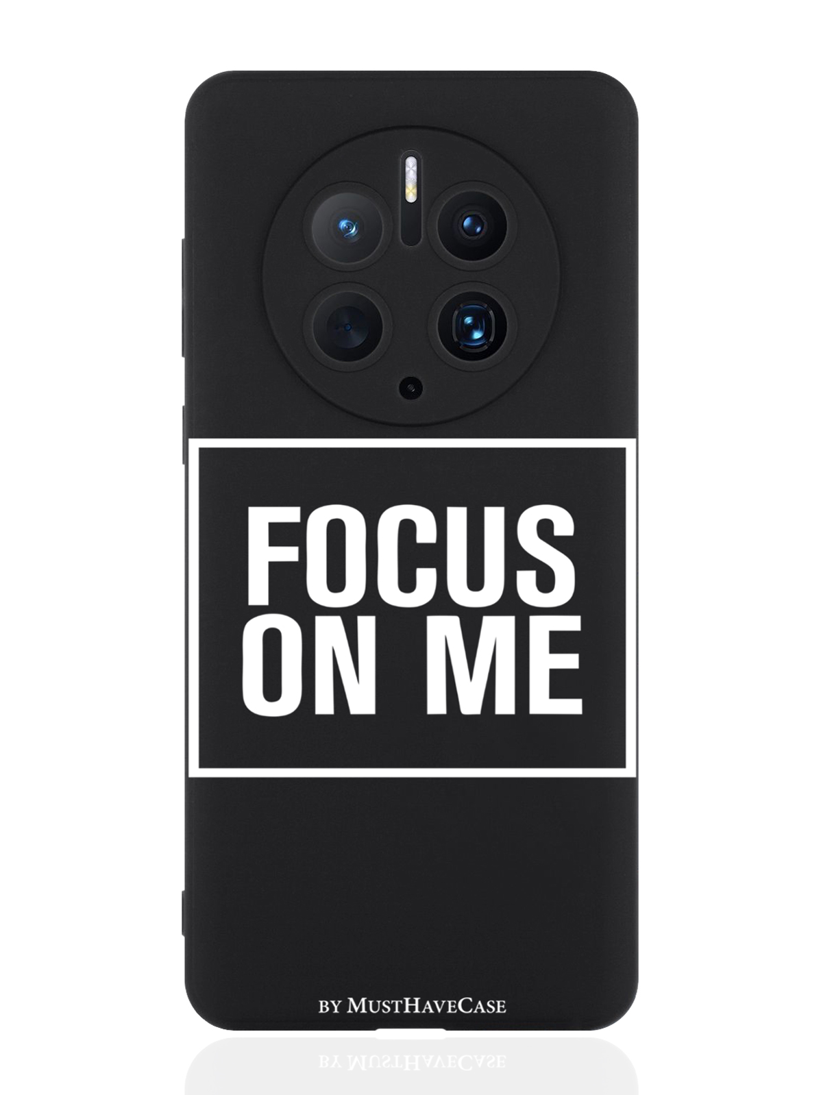 Чехол для смартфона Huawei Mate 50 Pro черный силиконовый Focus on me