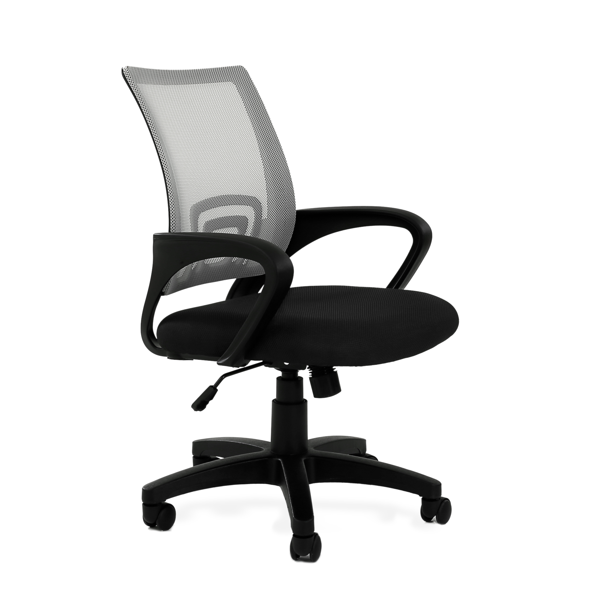 Кресло Barneo K-695 черная ткань, серая сетка