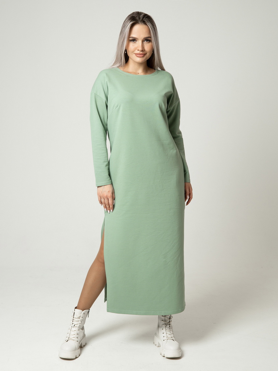 Платье женское Elenatex П-169 зеленое 46 RU