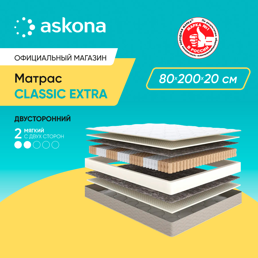 Матрас Askona Classic Extra 80х200