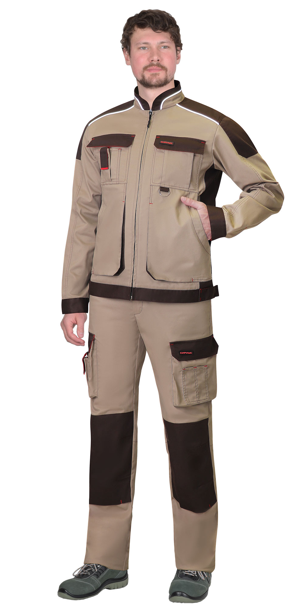 Куртка рабочая мужская СириуС 142008 коричневая 44/182-188