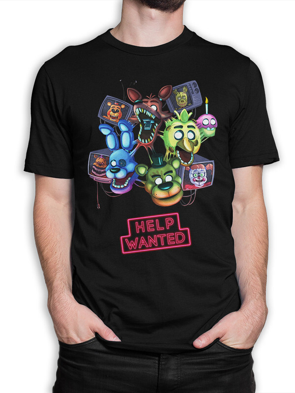 Футболка мужская Design Heroes Five Nights at Freddy's черная 3XL