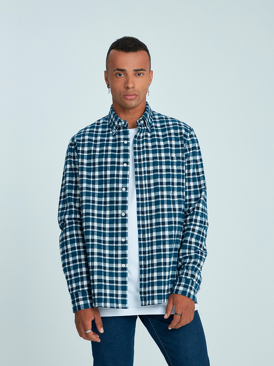 Рубашка мужская Velocity I-RLCF46 синяя 3XL