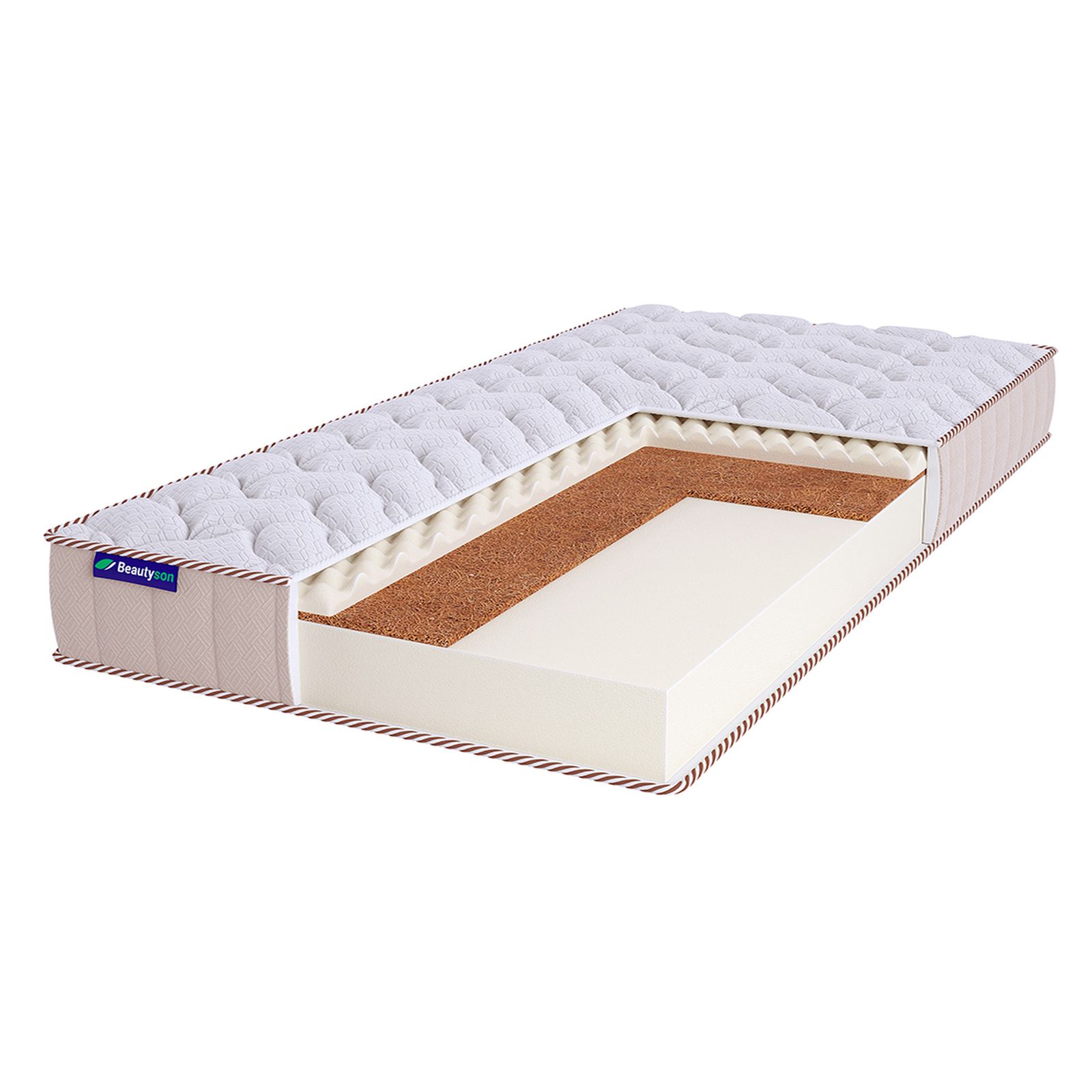 Матрас Beautyson Roll Foam 10 Cocos Sens Lux, 110х135, 16 см, беспружинный