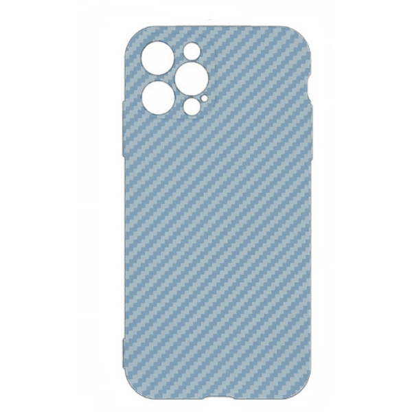 Чехол Iphone 12 Pro Luxo Carbon Matte, голубой