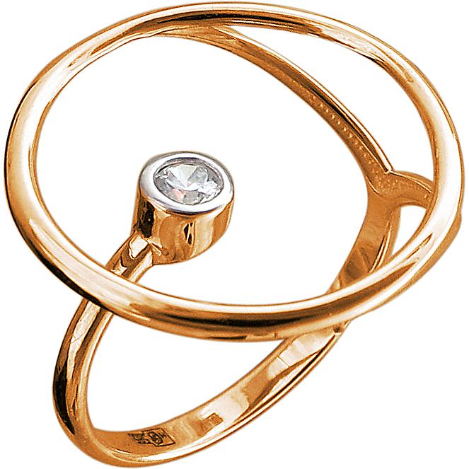 Кольцо из красного золота р. 19 Эстет 01К1113023Р, фианит