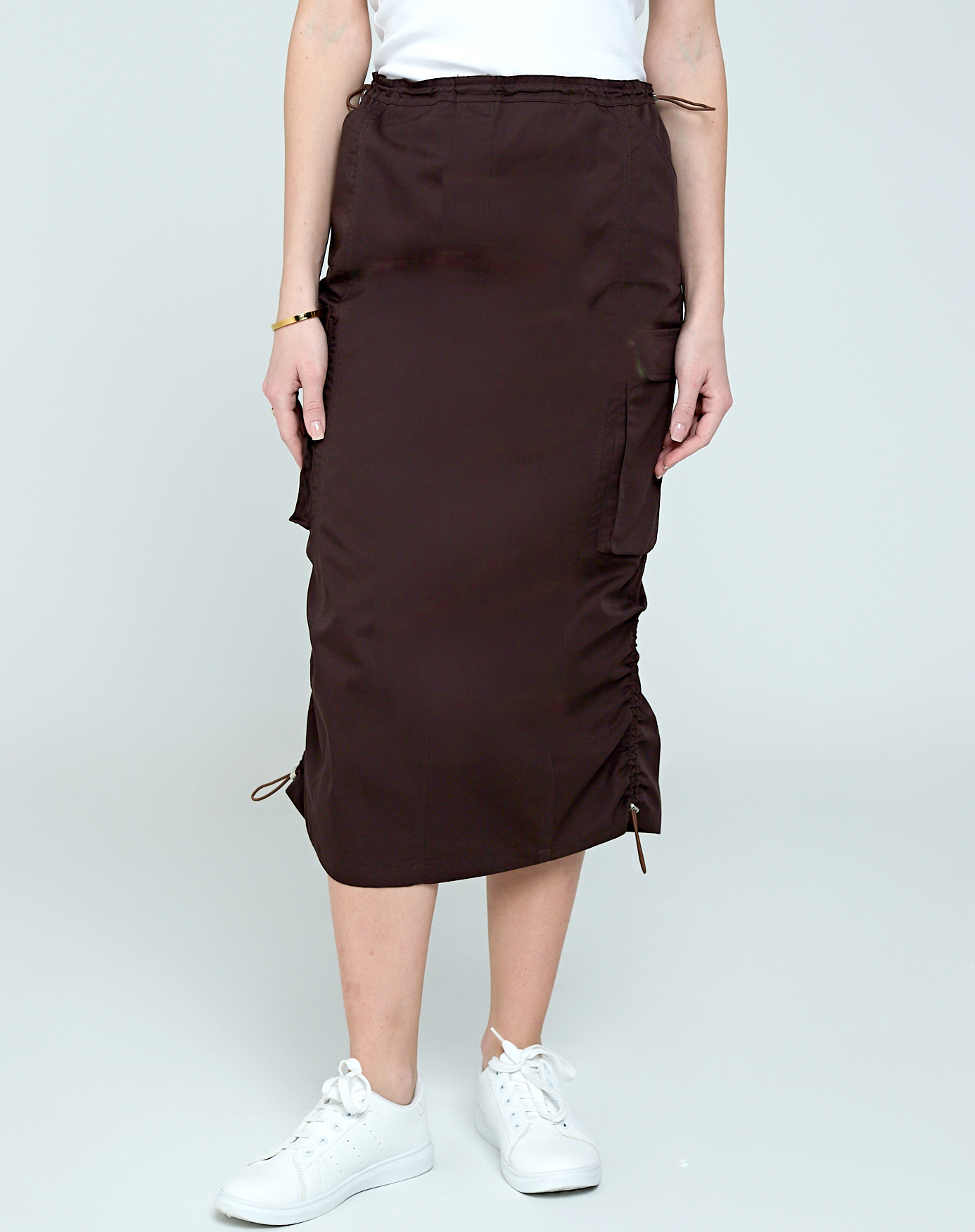 Юбка женская IRINA EGOROVA Cargo Skirt коричневая 52 RU