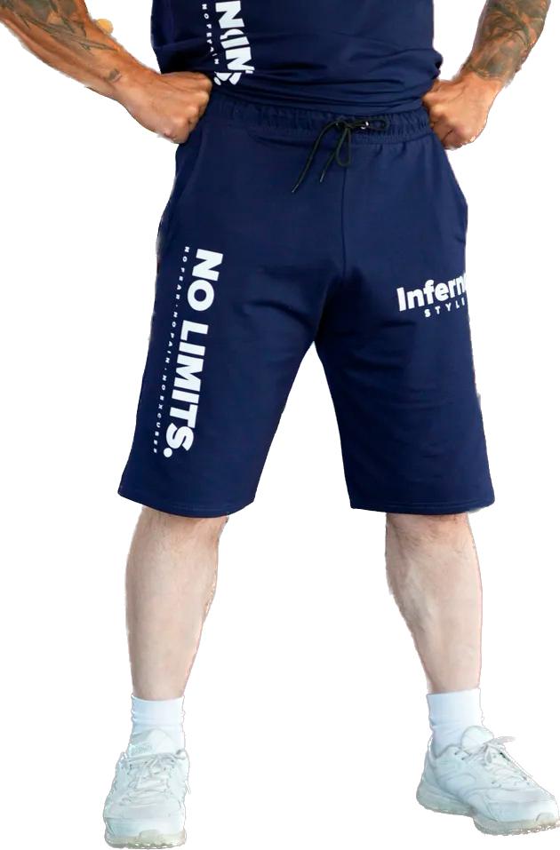 Трикотажные шорты мужские INFERNO style Ш-001-003 синие S