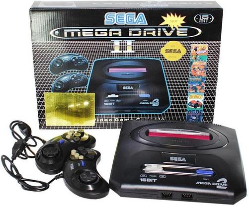 Игровая приставка 16 bit Mega Drive 2 (368 в 1) + 368 встроенных игр + 2 геймпада (Черная)
