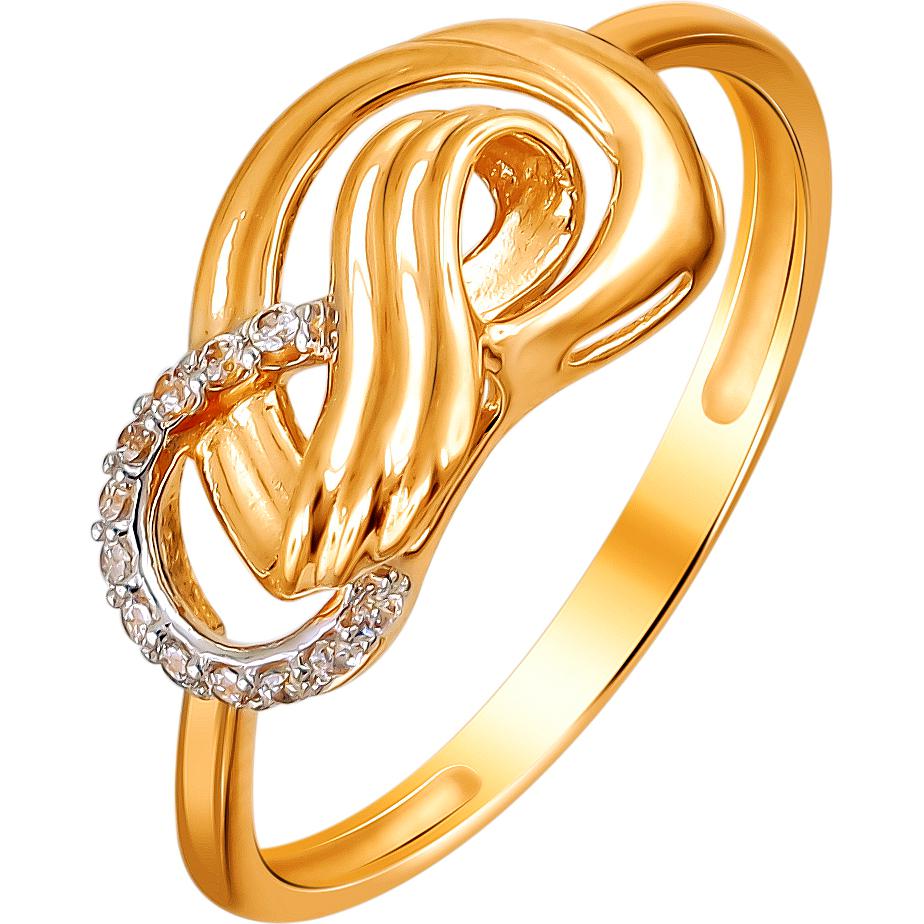 Кольцо из красного золота р. 19 Эстет 01К1111977Р, фианит