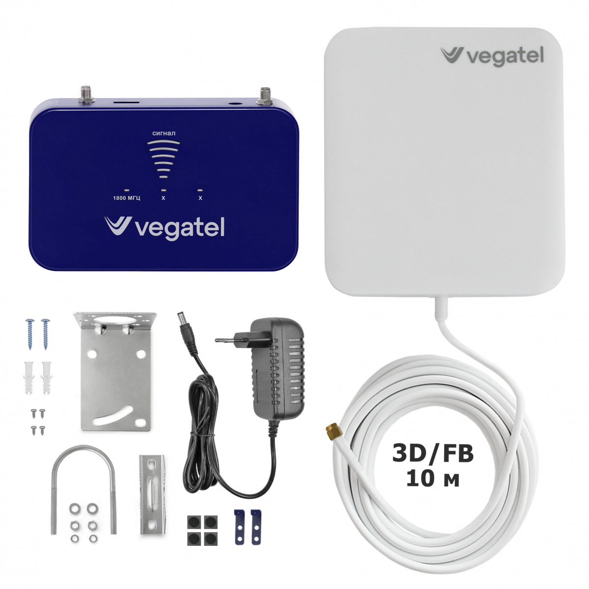 Усилитель сотового сигнала 2G/4G - Комплект VEGATEL PL-1800