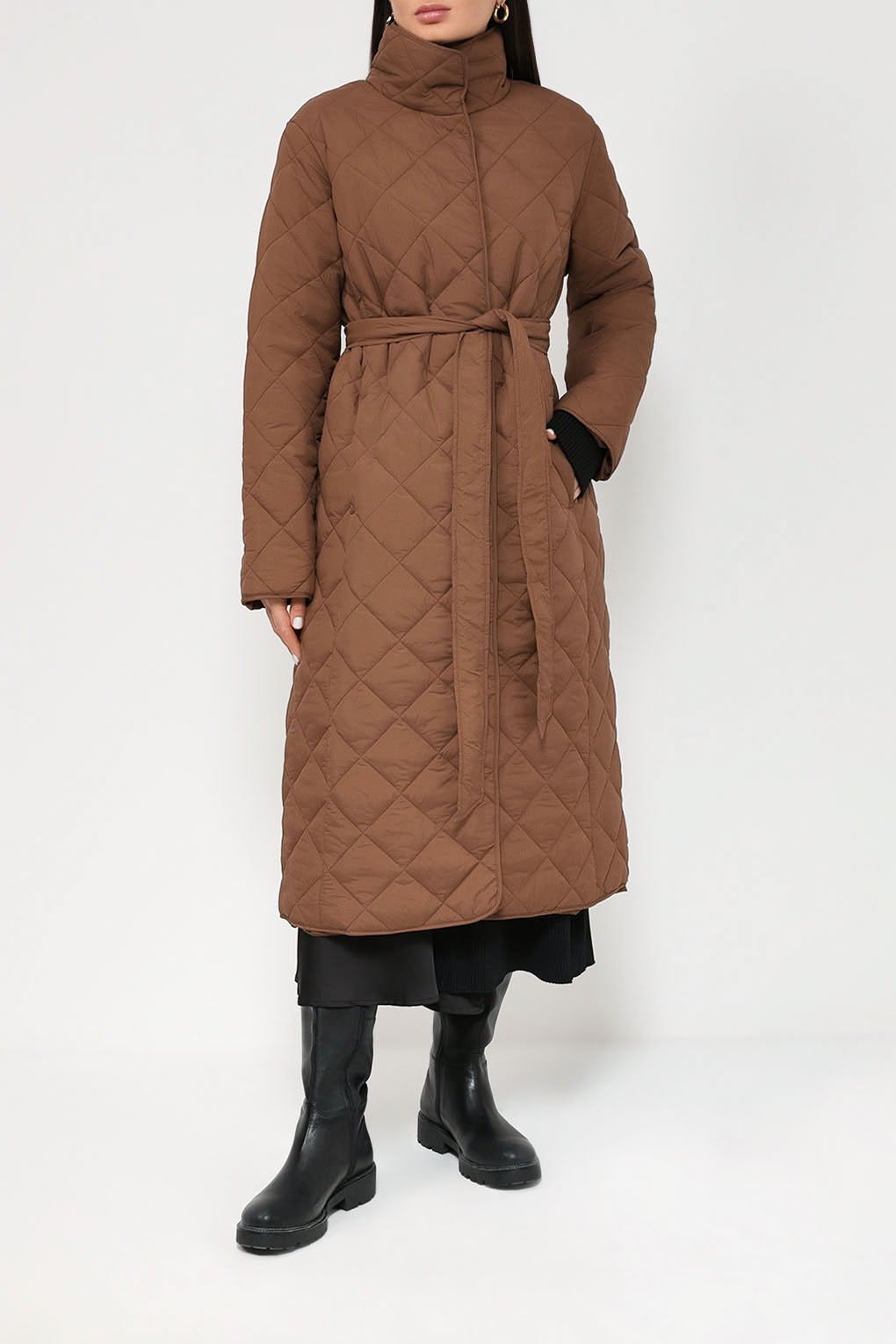Пальто женское Auranna AU23106266CD коричневое 48 RU