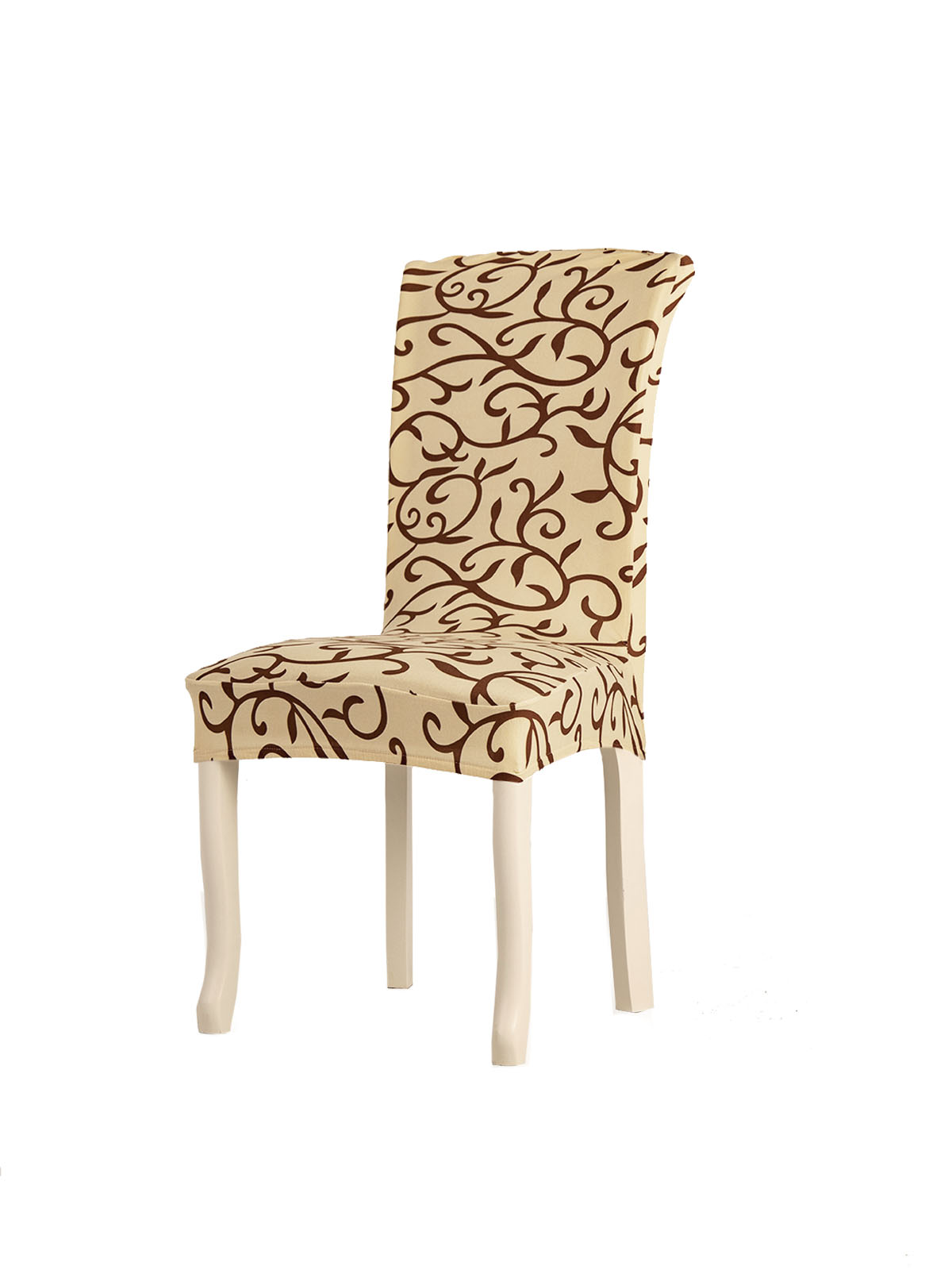 Чехол LuxAlto для стула со спинкой Jersey Бежевый, универсальный на резинке, 1шт, 10400