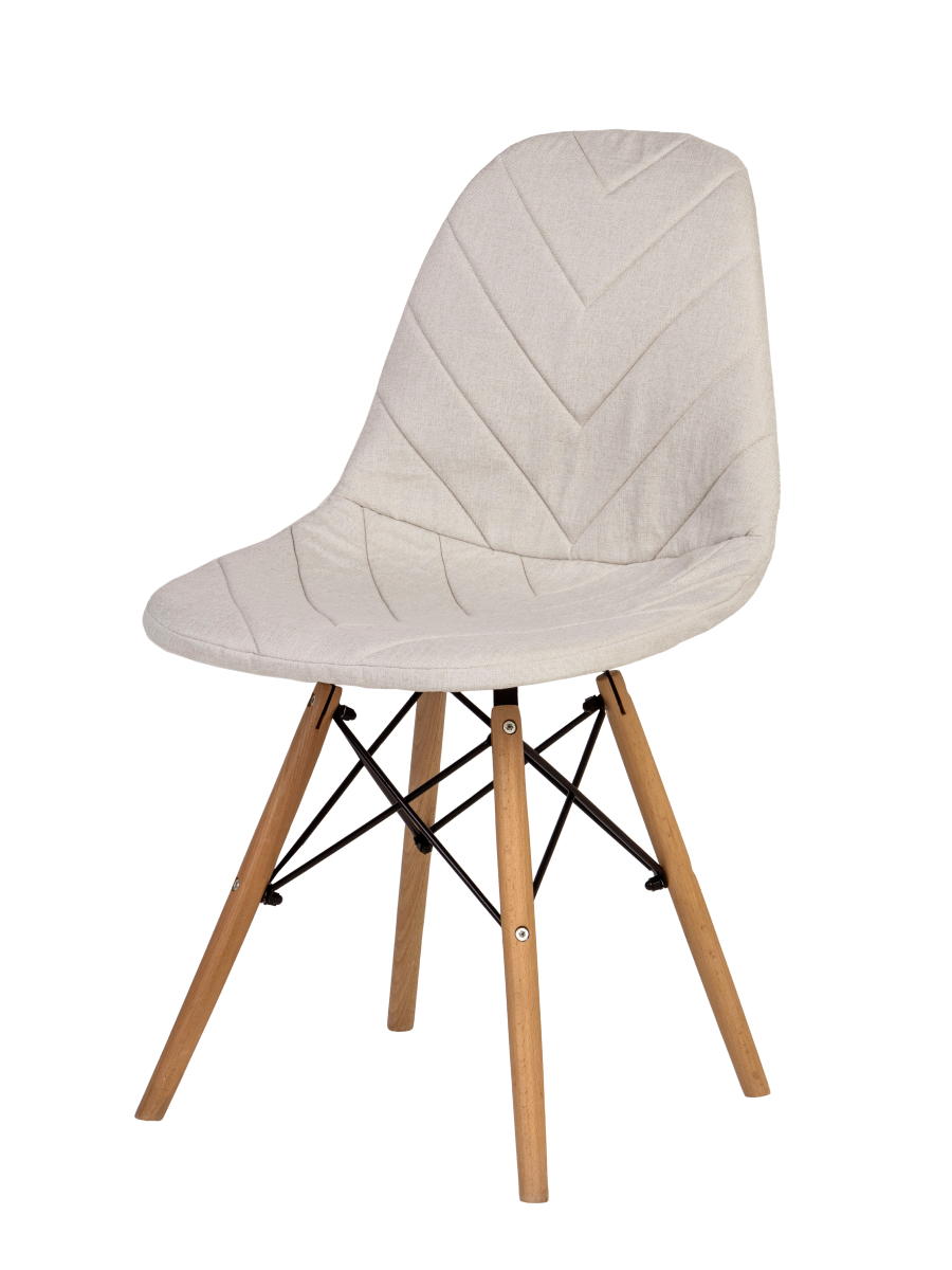 Чехол LuxAlto на стул со спинкой Eames, Aspen, Giardino, Серо-белый, 4 шт.