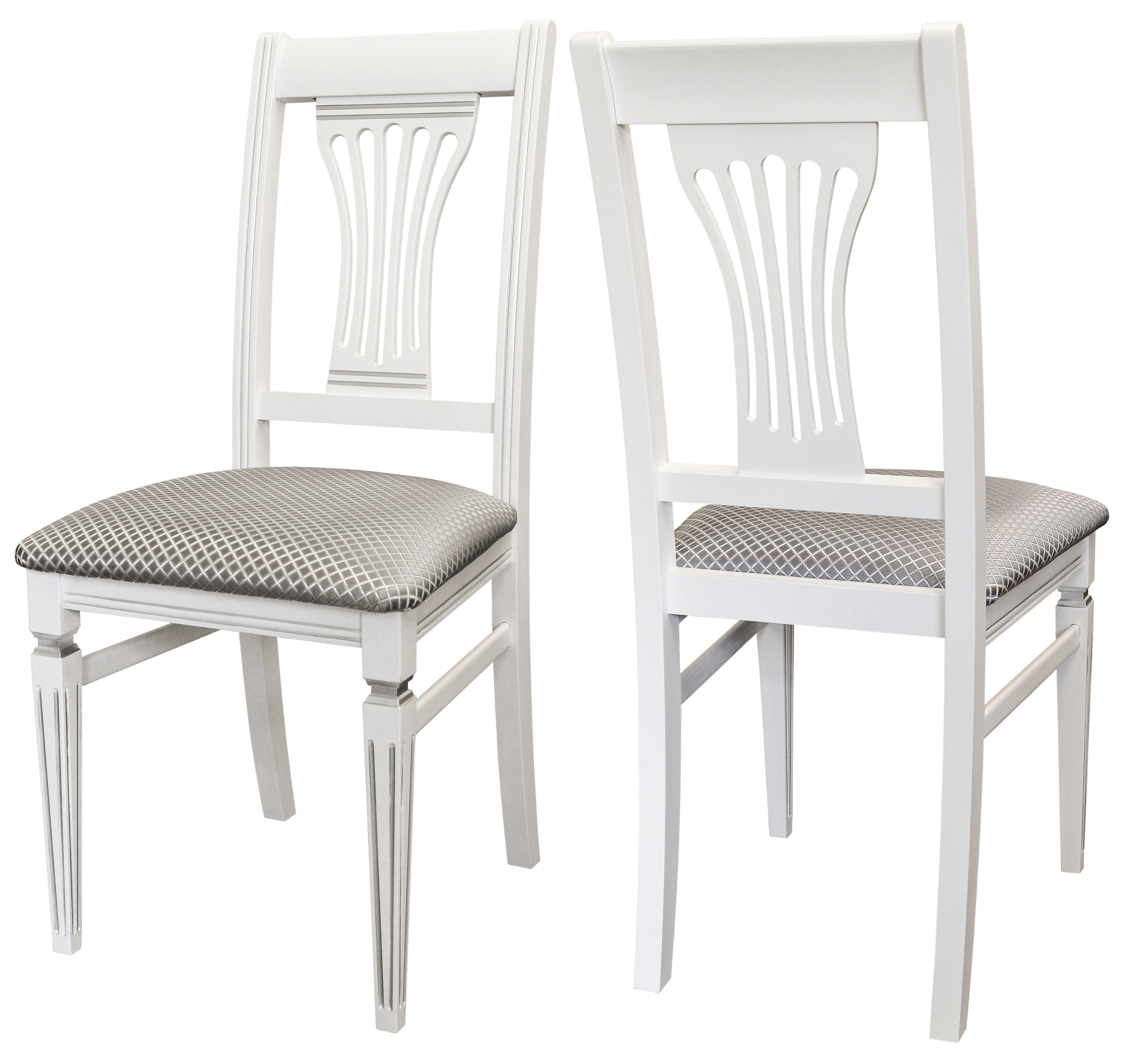 Комплект стульев Мебелик Анри белый/серебро, Атина серебро 2 шт.
