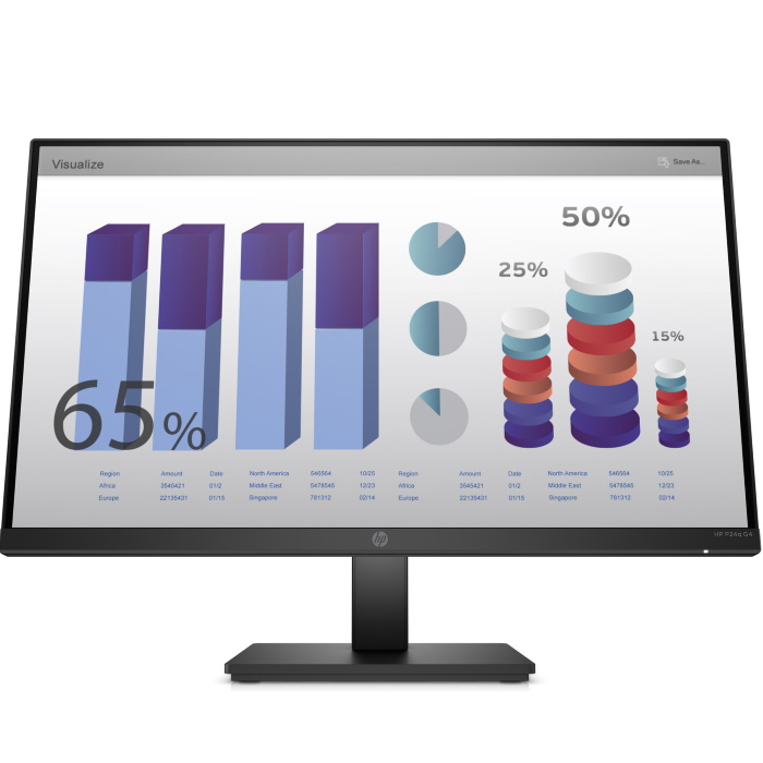 23.8" Монитор HP P24q G4 Black 60Hz 2560x1440 IPS