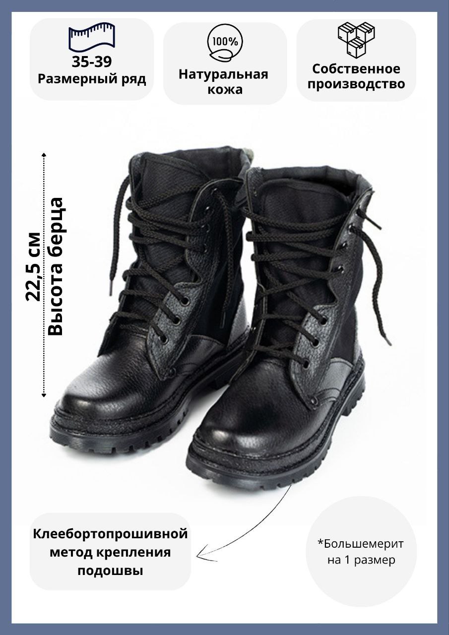 Ботинки женские СО Комбат 1.9.11 черные 37 RU