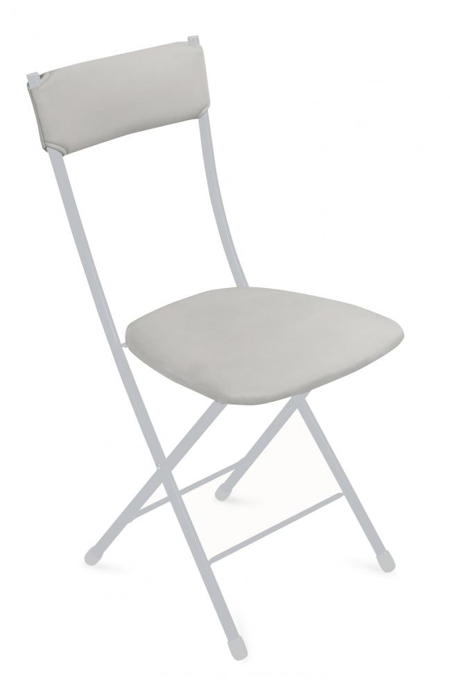 Стул складной НИКА ССН1М/8 квадратное сиденье, светло-серый/матовый серый