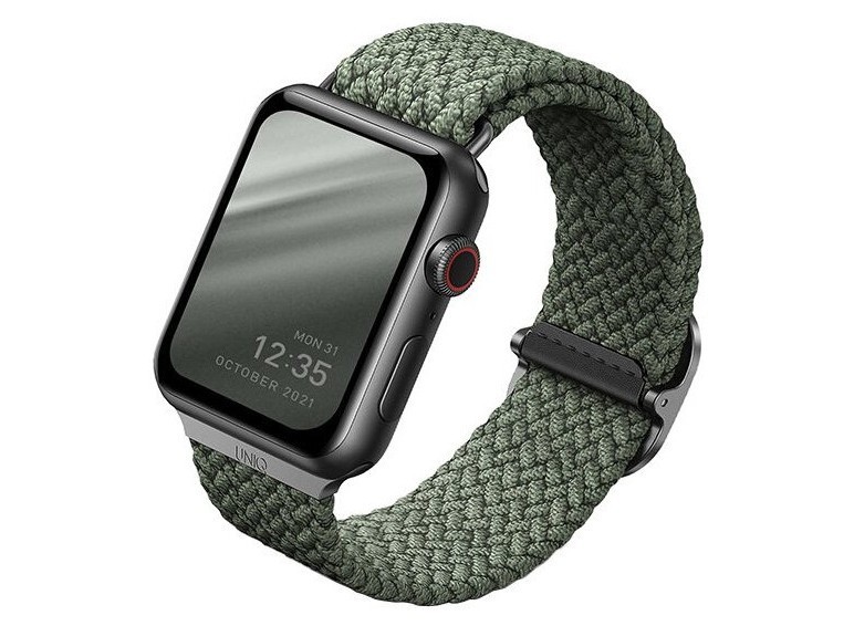 Ремешок Uniq Aspen Strap Braided для Apple Watch 38/40 мм, зеленый (40MM-ASPGRN)