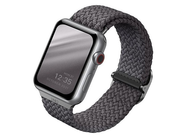 Ремешок Uniq Aspen Strap Braided для Apple Watch 38/40 мм, серый (40MM-ASPGRY)