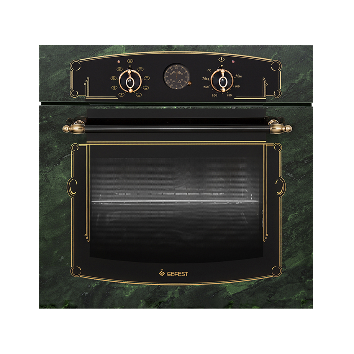 Встраиваемый электрический духовой шкаф GEFEST DA 622-03 K69S зеленый, золотистый