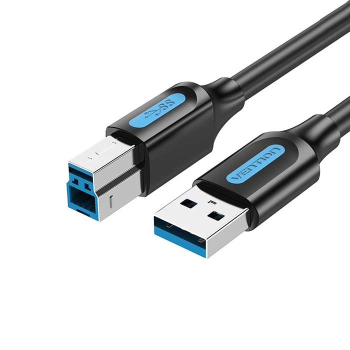 Кабель Vention USB A-USB B, M-M 3м Black (COOBI)