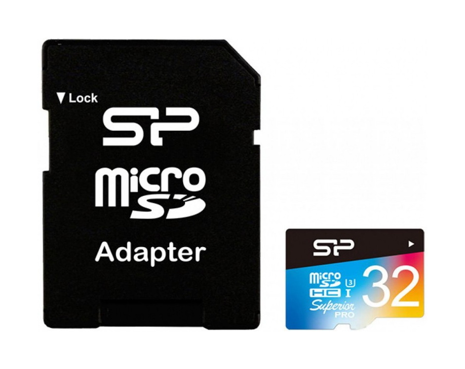 Карта памяти Silicon Power Superior Pro microSDHC 32GB (SP032GBSTHDU3V20SP)