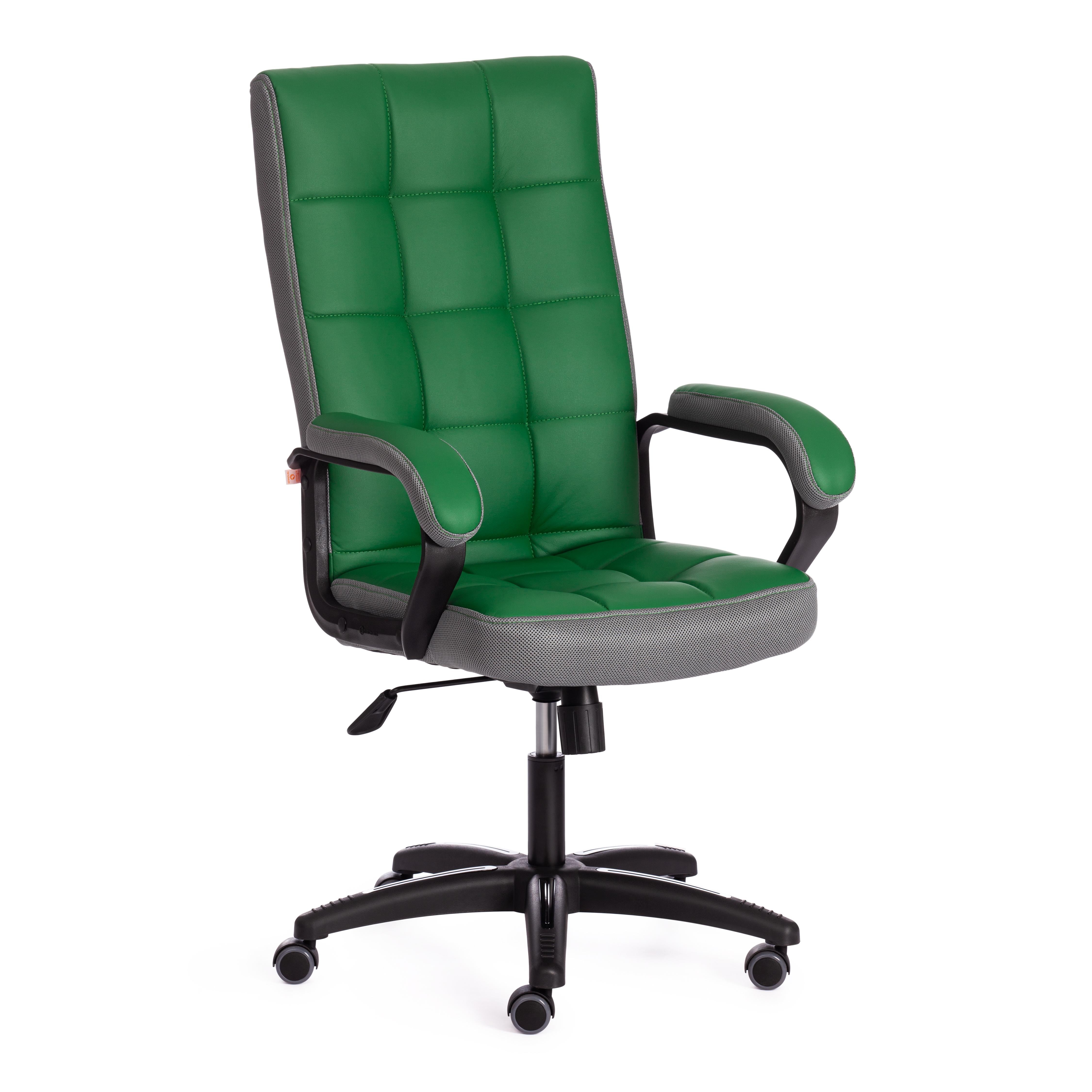 Офисное кресло TetChair TRENDY 22 , кож зам, ткань, зеленый,серый